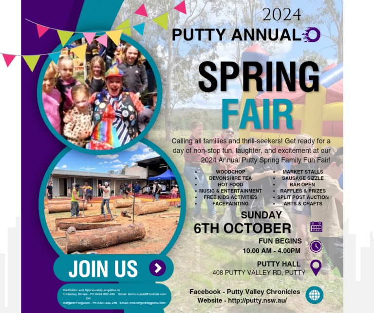 Sunday 6 October - Putty Spring Fair - Putty Valley Online