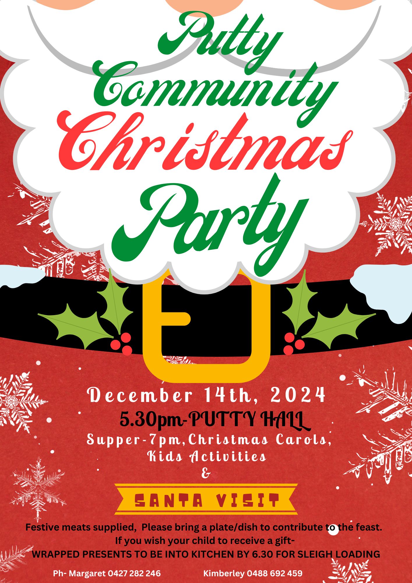Saturday 14 December - Putty Community Christmas Party - Putty Valley ...